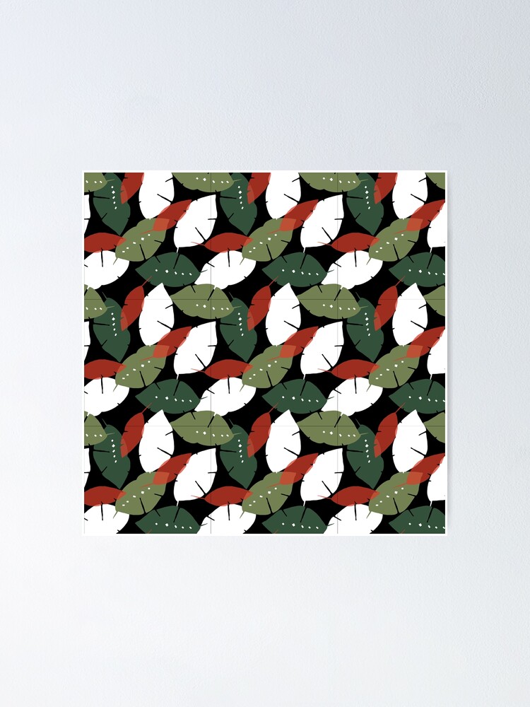 "flower of hope green, white, red color -flower illustration" Poster ...