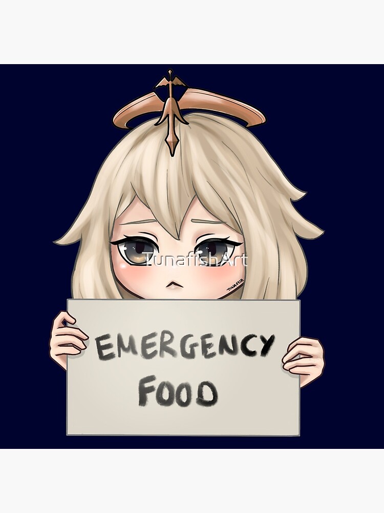 "Paimon Emergency Food Genshin Impact" Canvas Print for Sale by ...
