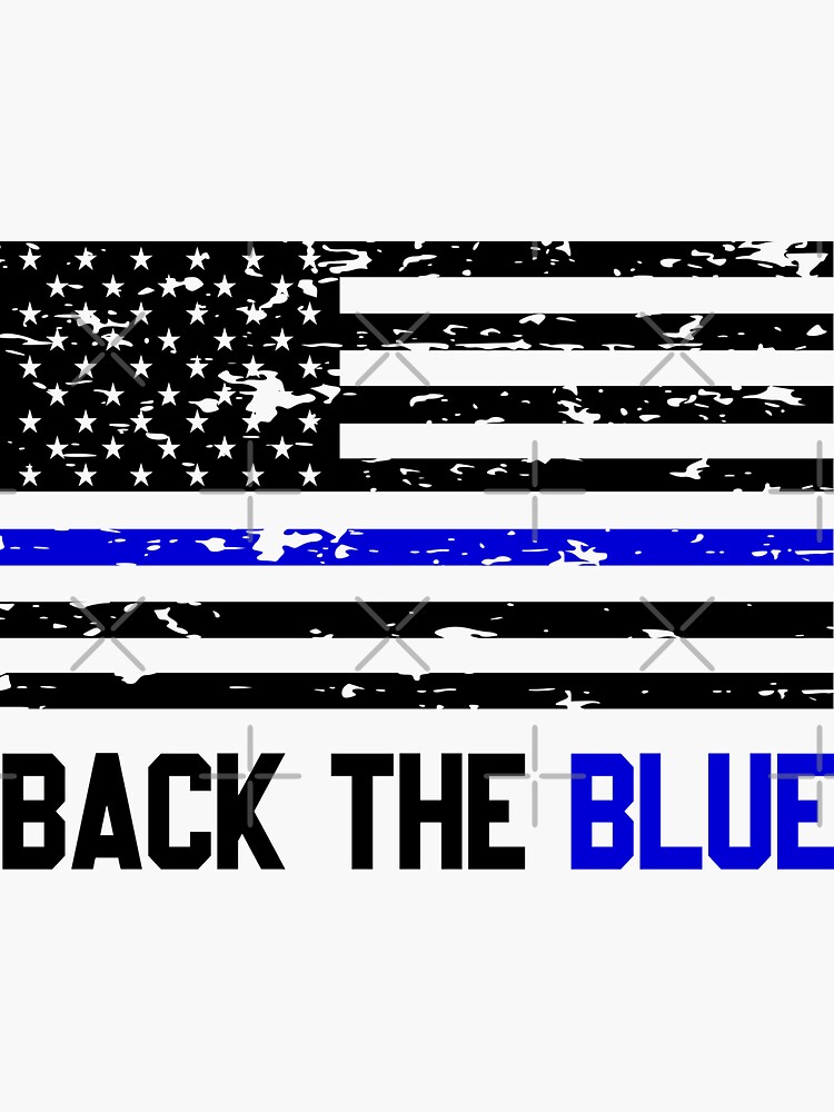 "Back The Blue" Sticker for Sale by medbenCreation | Redbubble