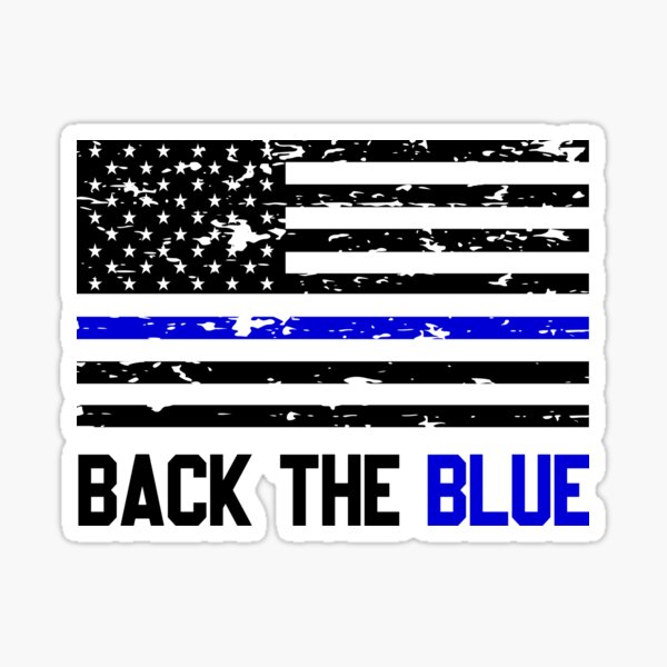 "Back The Blue" Sticker for Sale by medbenCreation | Redbubble