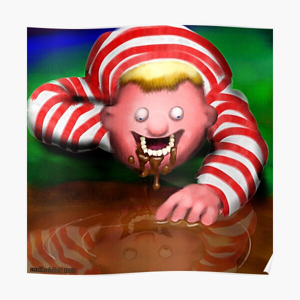 "Augustus Gloop" Poster for Sale by Smallbrainfield | Redbubble
