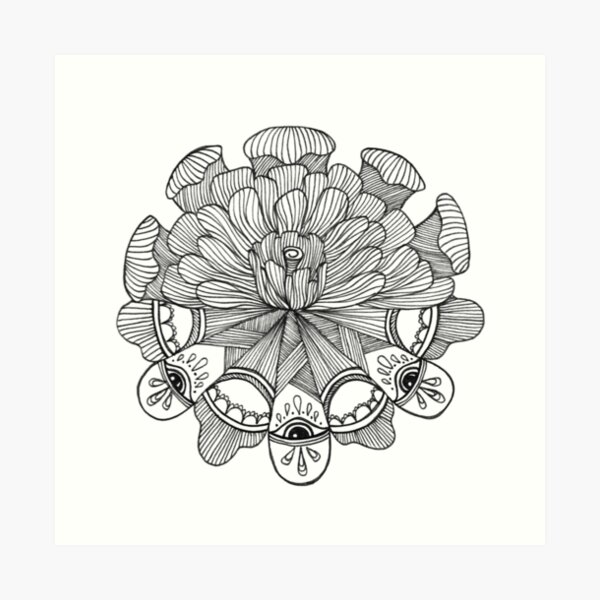 "Mandala - Third Eye Flower" Art Print by KaaatieHarvey | Redbubble