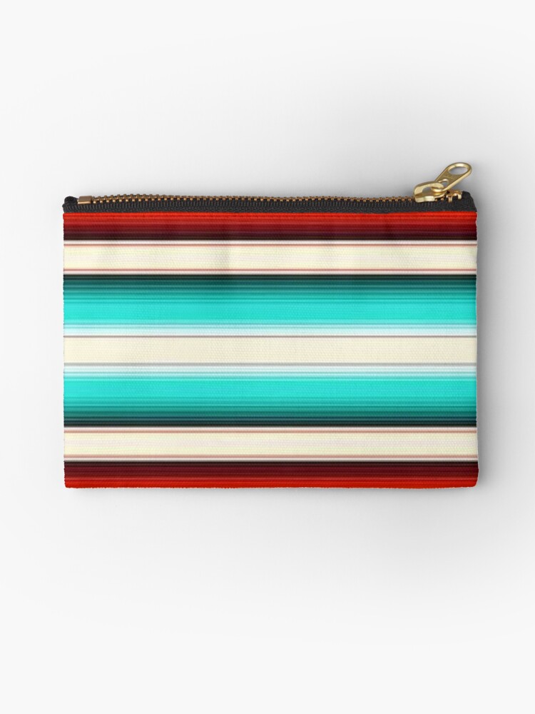 "Serape Western Southwestern Desert Sunset Mexican Striped Teal ...