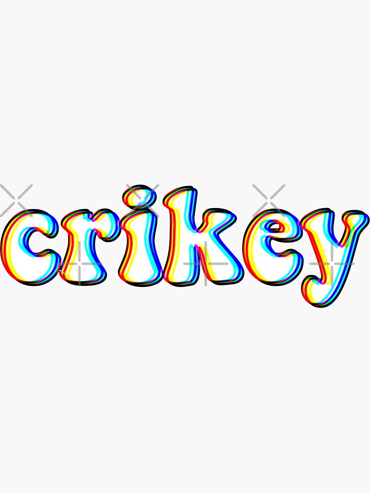 "CRIKEY - Trippy" Sticker for Sale by Taphire | Redbubble