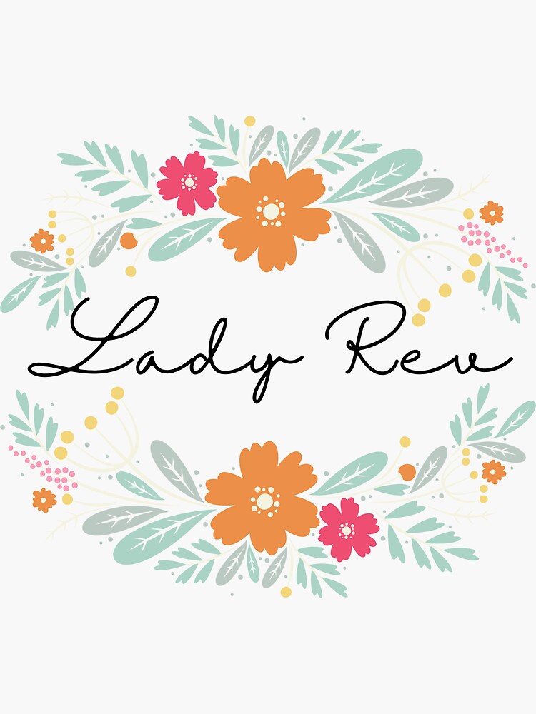 "Lady Rev Sticker with Flowers" Sticker for Sale by whitneyeddy02 ...