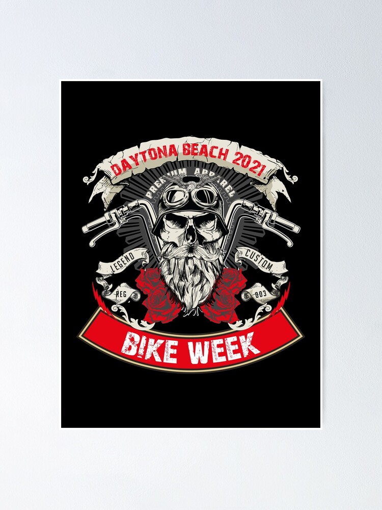 "Daytona Beach Bike Week" Poster for Sale by Moulay-Issam | Redbubble