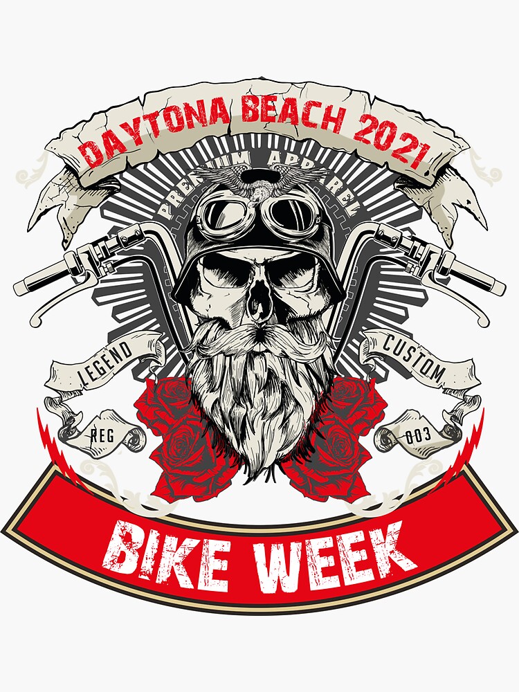 "Daytona Beach Bike Week" Sticker for Sale by Moulay-Issam | Redbubble