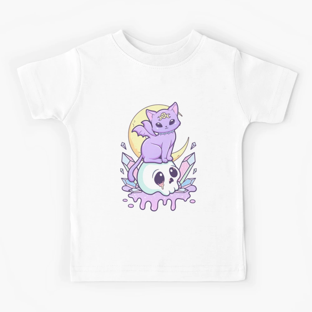 Kawaii Pastel Goth Cute Creepy Occult Cat And Skull Kawaii Pastel Goth Cute Creepy Occult Cat And Skull