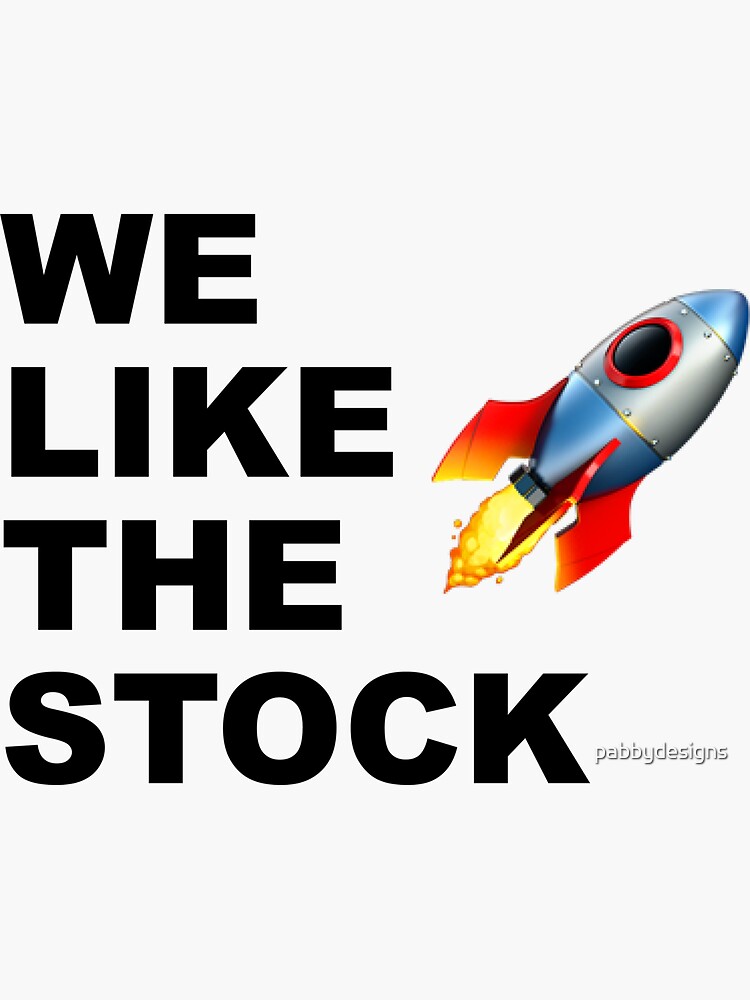 "WE LIKE THE STOCK" Sticker for Sale by pabbydesigns | Redbubble