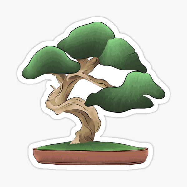 "Bonsai Tree " Sticker for Sale by PaiTimesDesign | Redbubble