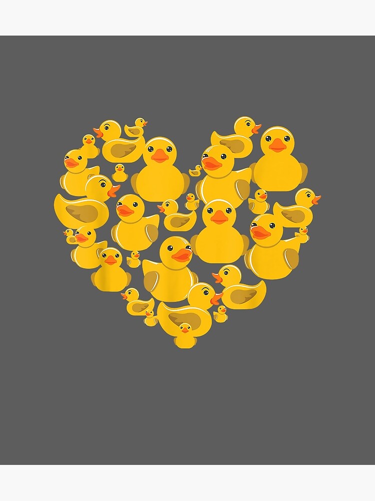 "Rubber Duck Heart Love Symbol Rubber Ducky Duckie Quack" Poster by ...