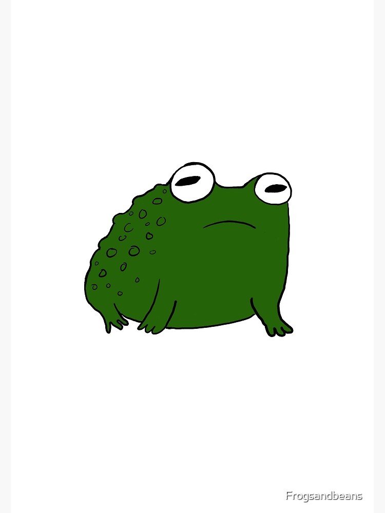 Póster «sapo feo y triste en busca de amor y apoyo, se siente un poco ...