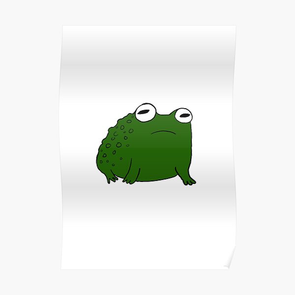 Póster «sapo feo y triste en busca de amor y apoyo, se siente un poco ...