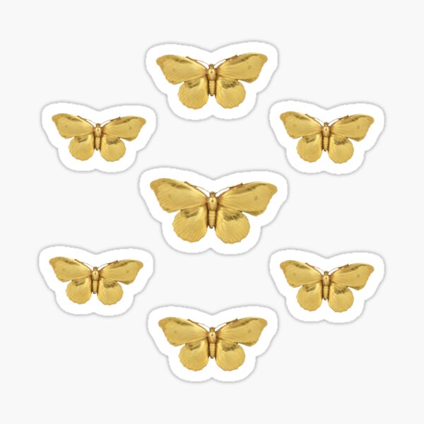 "Golden butterfly sticker pack " Sticker for Sale by starseedgems ...