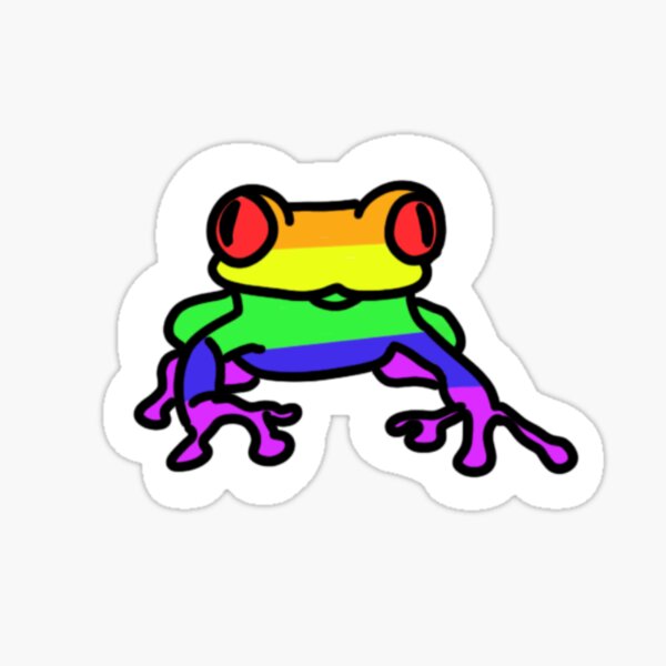 "Rainbow Frog sticker" Sticker by Camfrich | Redbubble