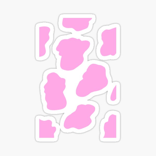 "Pink Cow Print" Sticker by meliorist | Redbubble