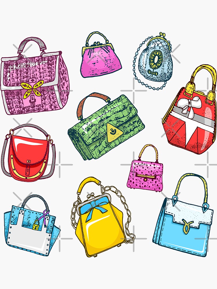 "Handbags Collection Fashion" Sticker by mooon85 | Redbubble