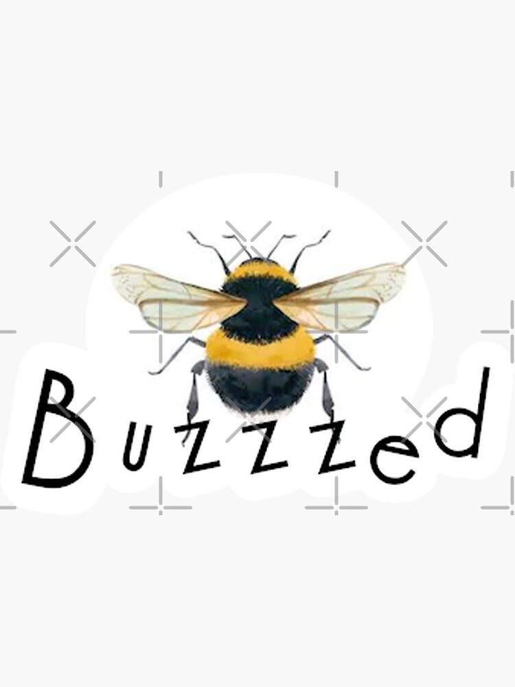 "Buzzed Bee " Sticker for Sale by Stickyourselfon | Redbubble
