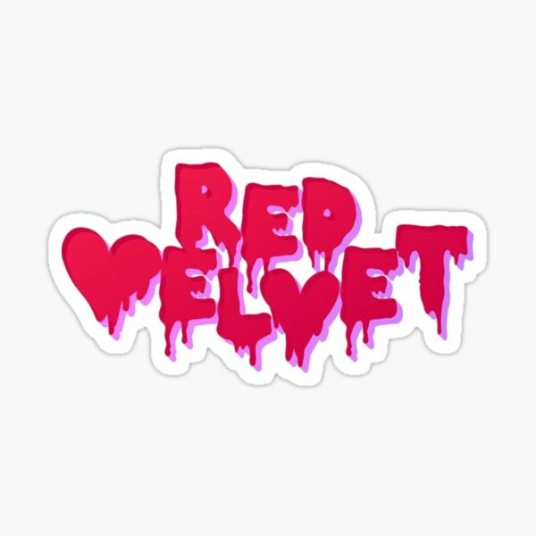 "Red Velvet Dripping Logo" Sticker for Sale by honeytoko | Redbubble