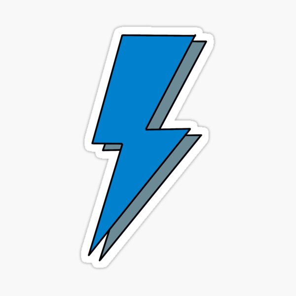 "Dark Blue Lightning Bolt" Sticker for Sale by abbiburg | Redbubble