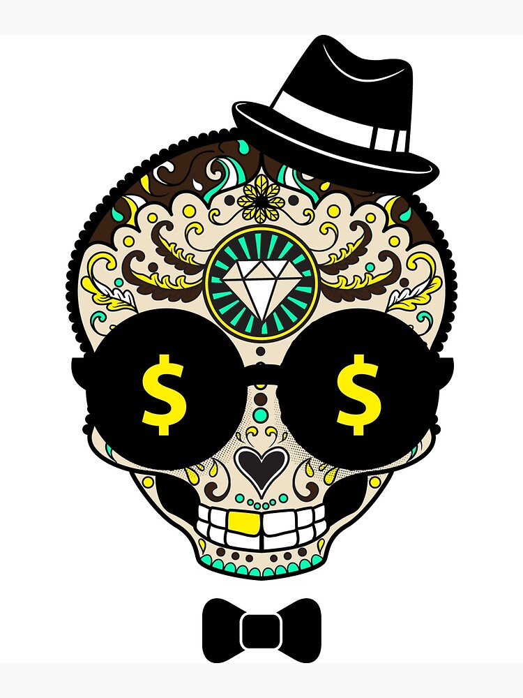 "Money skull" Poster for Sale by Outlookmesh | Redbubble