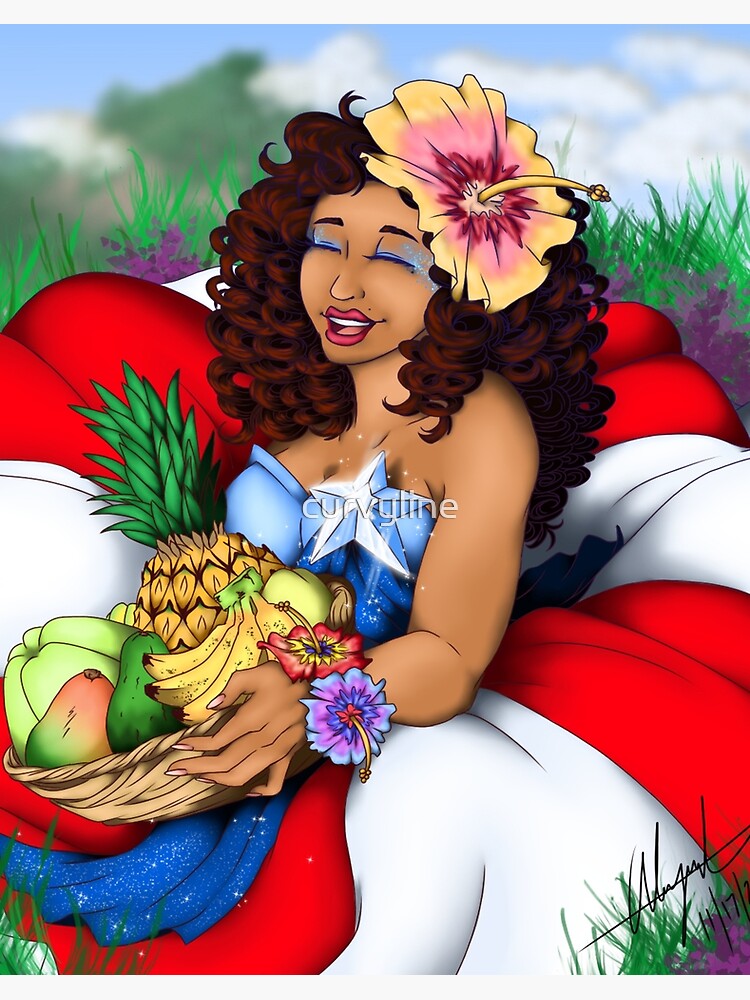 Lámina rígida for Sale con la obra «Jibara puertorriqueña» de curvyline ...