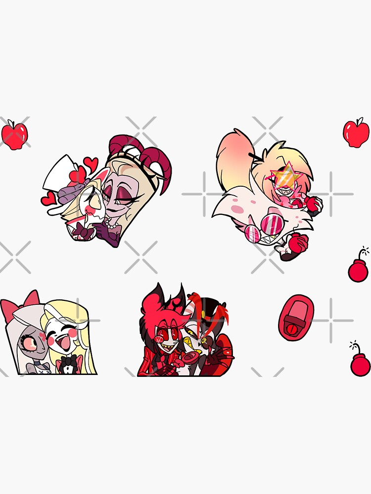"Hazbin Hotel sticker set 4" Sticker for Sale by Anic917 | Redbubble