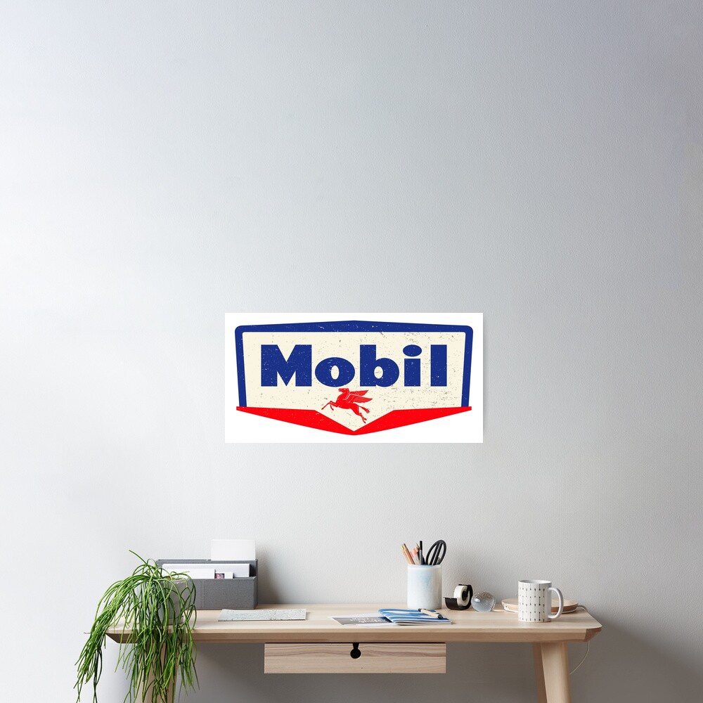 "Mobil oil Vintage sign - logo 1950" Poster for Sale by Ploxd | Redbubble
