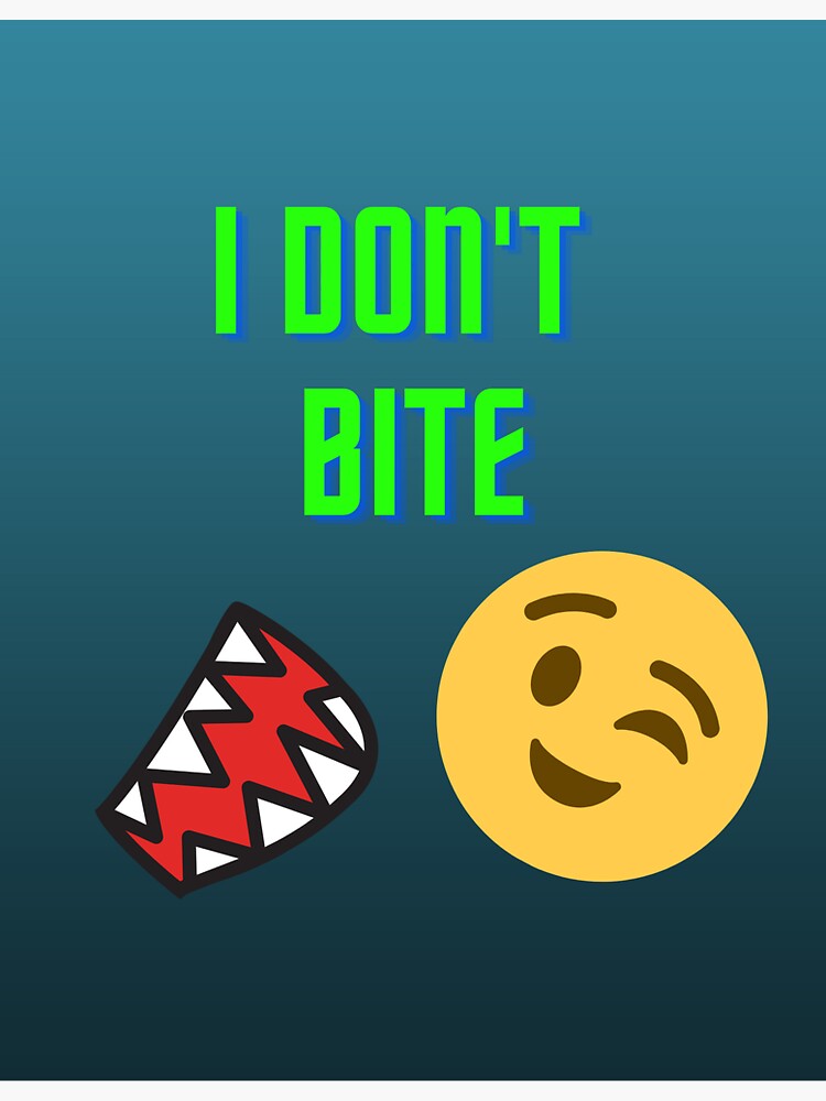 "Fun design for you that bites" Sticker by Jcscorp | Redbubble