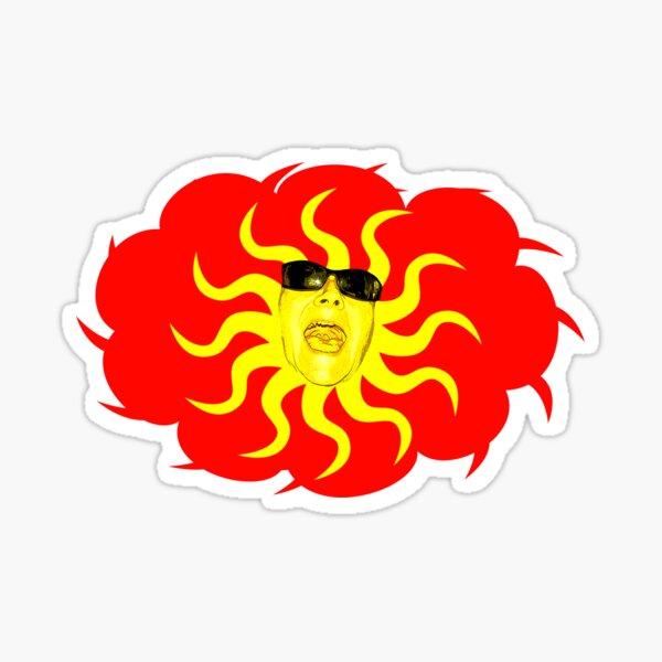 "HAPPY SUN RED CLOUD" Sticker for Sale by Astralia | Redbubble
