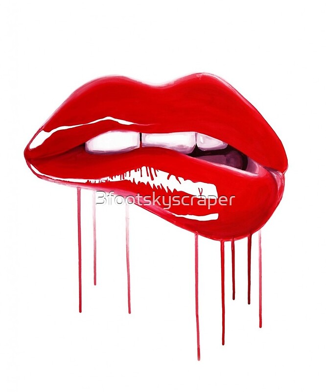 "Melting Lips" by 3footskyscraper | Redbubble