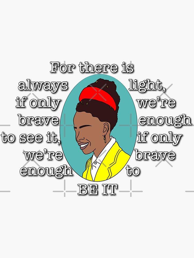 "Amanda Gorman The Hill We Climb Poem Quote " Sticker by VisualFeelsArt ...