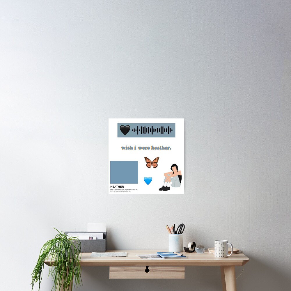 "Heather, Conan Gray - Spotify scan code & Sticker pack " Poster for ...