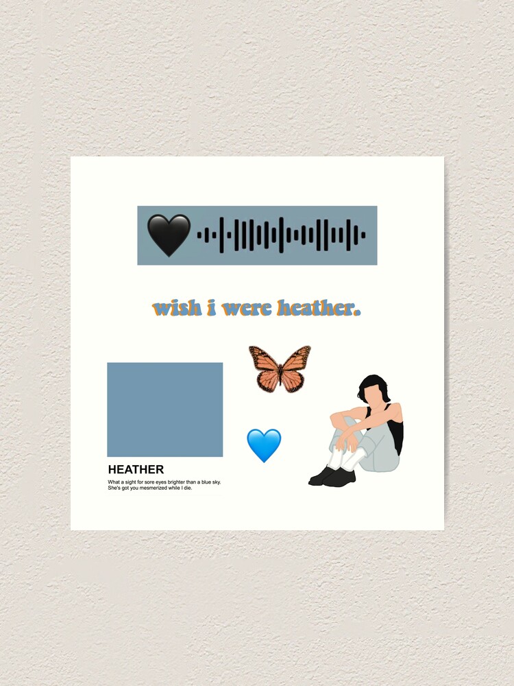 "Heather, Conan Gray - Spotify scan code & Sticker pack " Art Print by ...