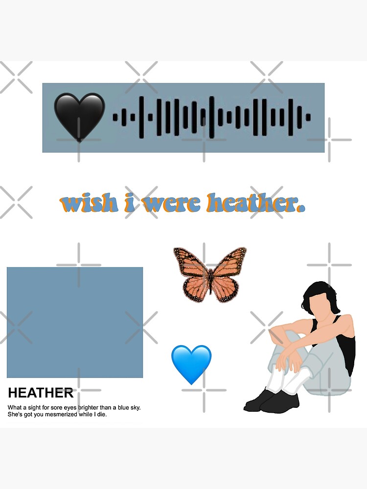 "Heather, Conan Gray - Spotify scan code & Sticker pack " Art Print by ...