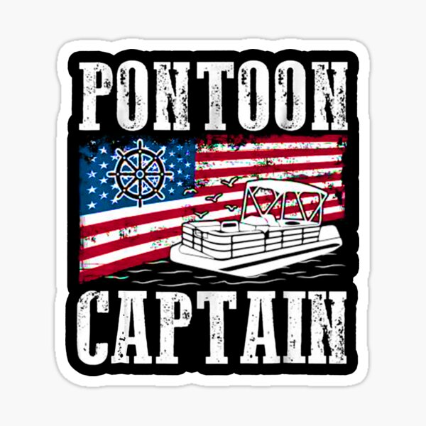 "Pontoon Captain American" Sticker by medbenCreation | Redbubble