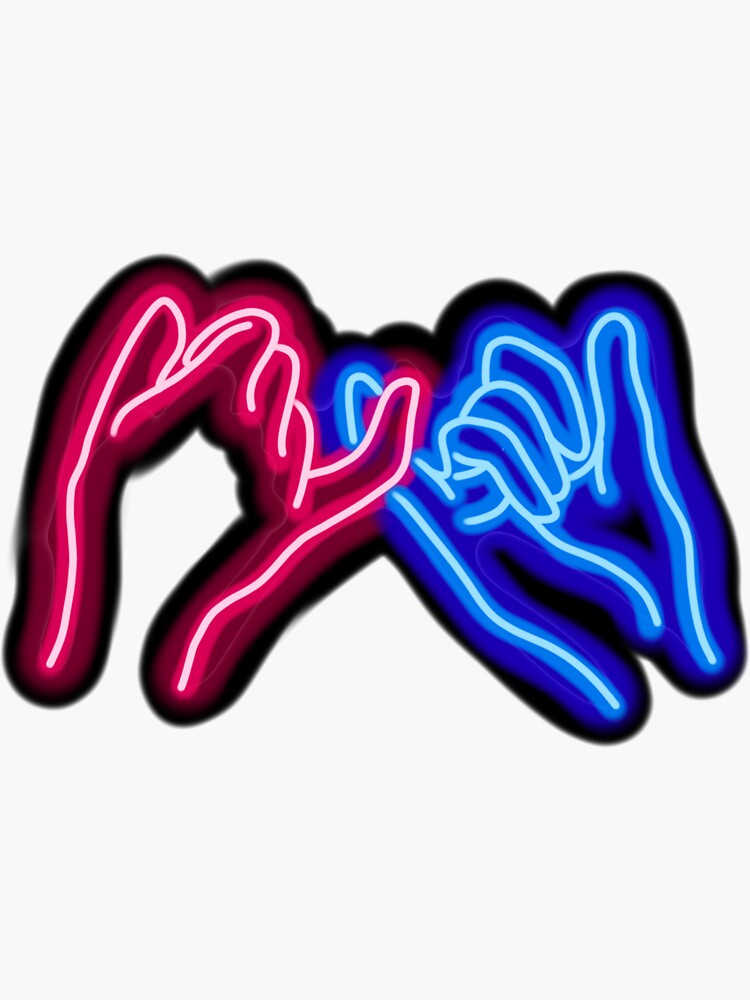 "Pinky Promise Neon Sign" Sticker for Sale by abbsgross | Redbubble