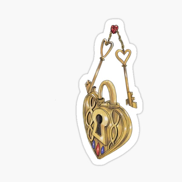 "Heart Lock and Key" Sticker by Agyw13 | Redbubble