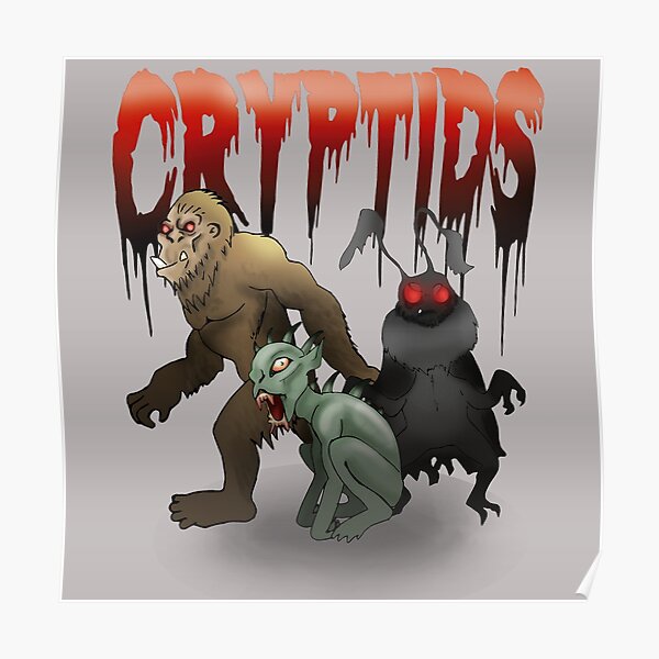 "Cool cryptids" Poster for Sale by adrart7 | Redbubble