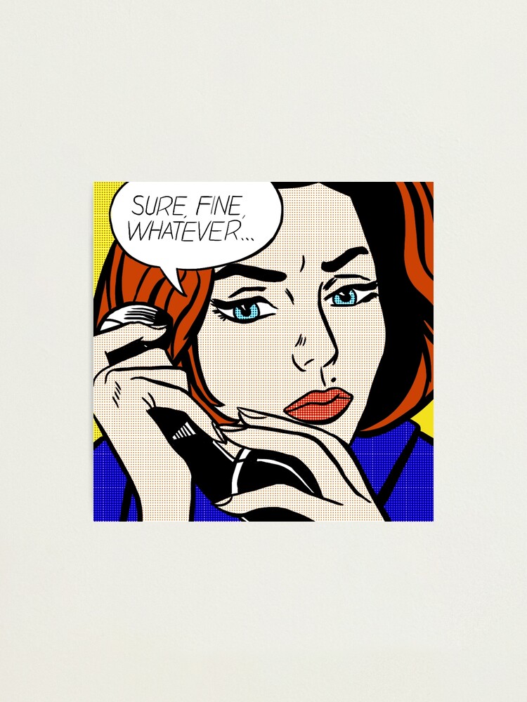 "Sure, Fine, Whatever" Photographic Print for Sale by noamchimpsky ...