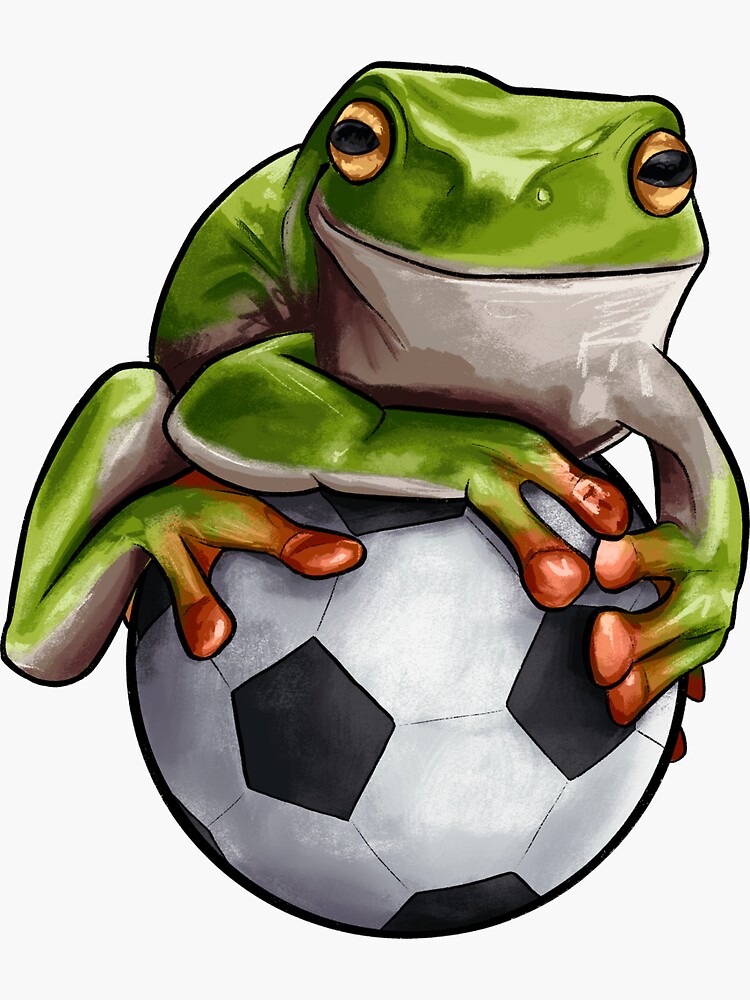 "Soccer Ball Frog" Sticker by AwatArt | Redbubble