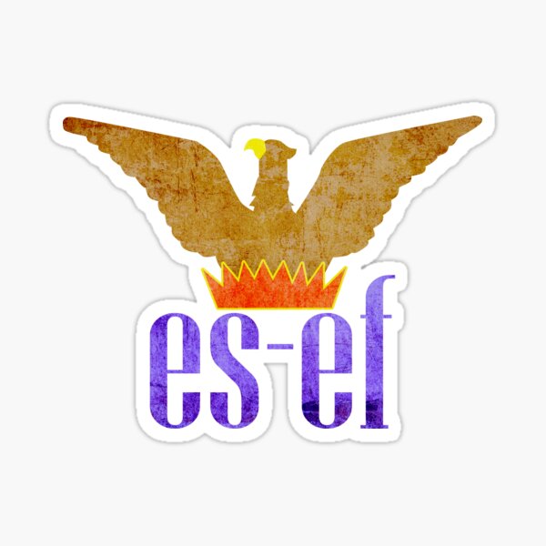 "Es-Ef" Sticker by SRAGLLEST | Redbubble