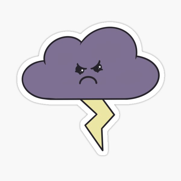 "Grumpy Cloud" Sticker for Sale by californiarhino | Redbubble