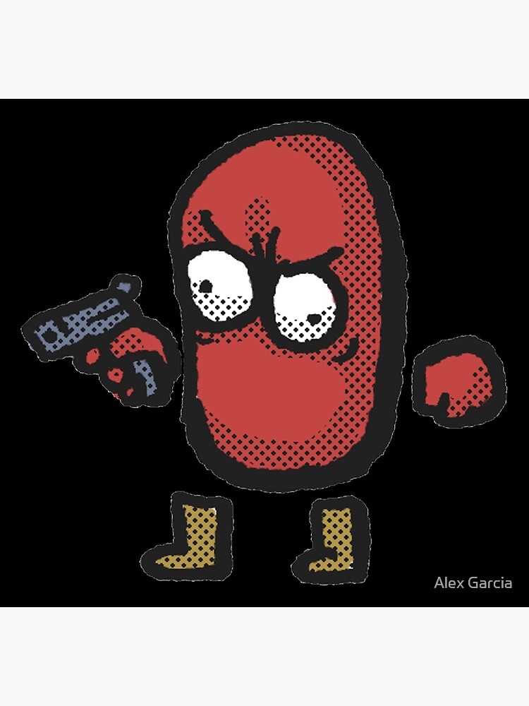 "Angry Bean Man - Bean Battle" Poster by AlexGarcia-Art | Redbubble