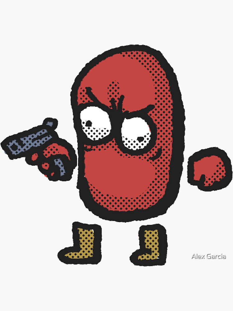 "Angry Bean Man - Bean Battle" Sticker for Sale by AlexGarcia-Art ...