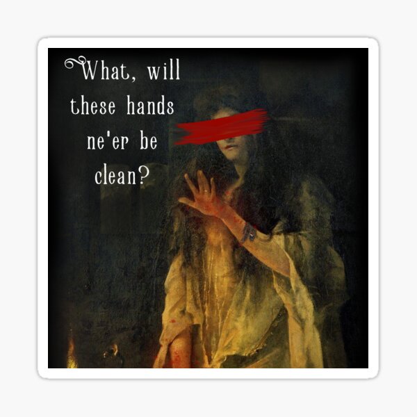 "Macbeth: Lady Macbeth Quote" Sticker for Sale by VintageBabes | Redbubble