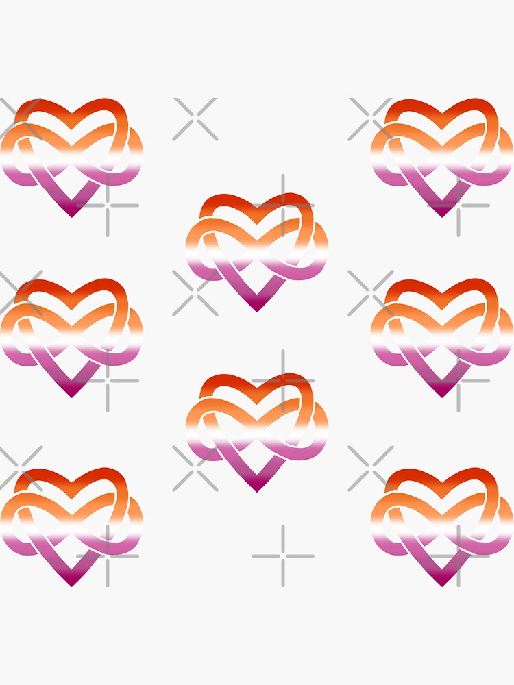 "8x Lesbian Polyamory Infinity Heart" Sticker for Sale by Polyamory ...
