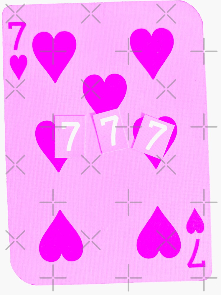 "777 Angel Number Playing Card" Sticker for Sale by tulipsforteeth ...