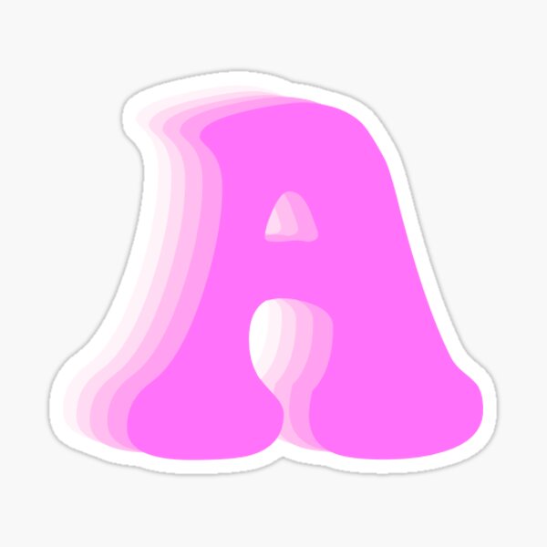 "Pink "A" sticker" Sticker for Sale by mady-neff | Redbubble