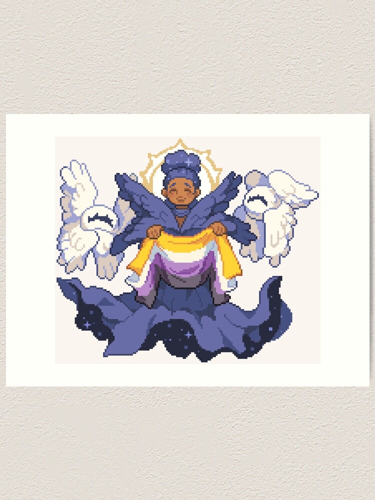 "nonbinary pride angel" Art Print for Sale by ands | Redbubble
